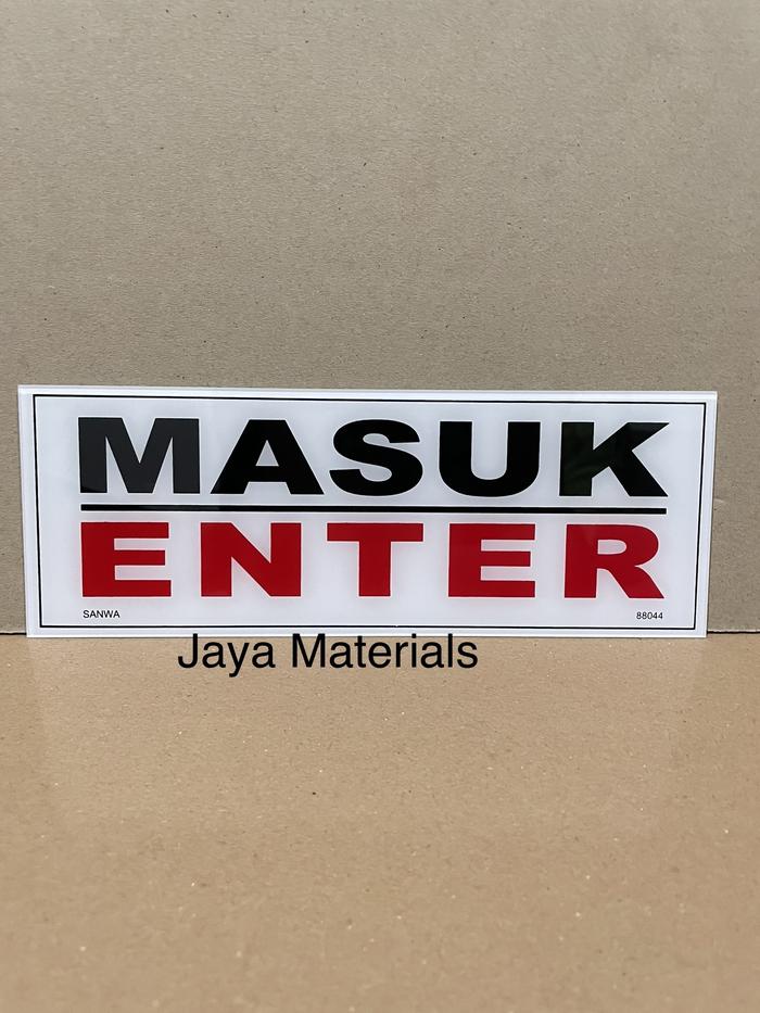 Jual Tempelan dinding akrilik/stiker acrylic papan tanda Masuk Enter ...