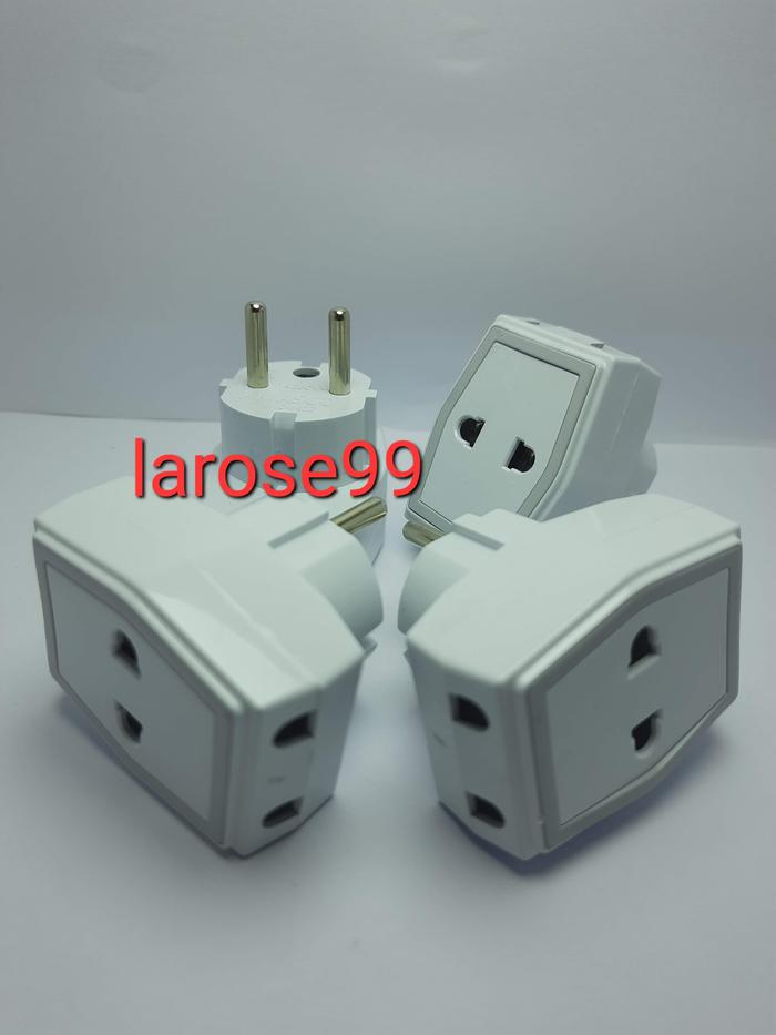 Jual Steker T multi colokan listrik cabang 3 terminal kuningan SNI ...