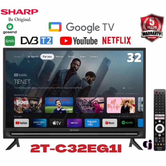 Jual TV Sharp 2T-C32EG1I Google TV C32EG1I Google Assistant 32EG1I - Kota Depok - E-House28 ...