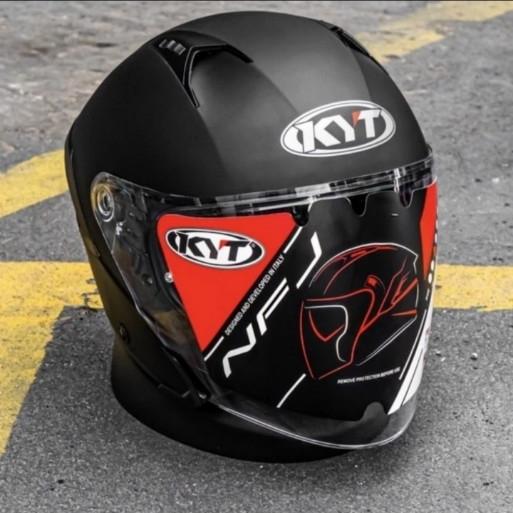 Jual Helm KYT NFJ Solid Black Doff FG JET Halface Original NFJ -S ...
