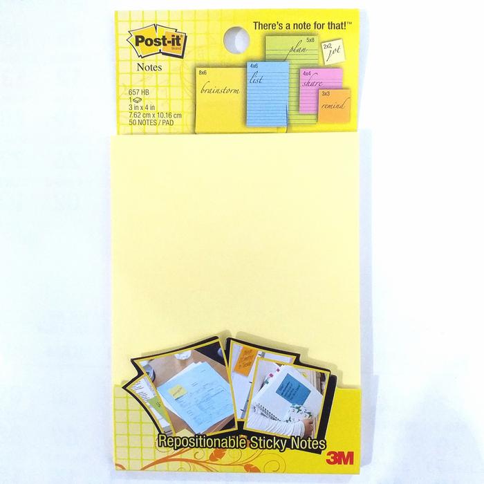 Jual Sticky Notes Catatan Pengingat Post-it 657 HB Ukuran 7,6 cm X 10,1 ...