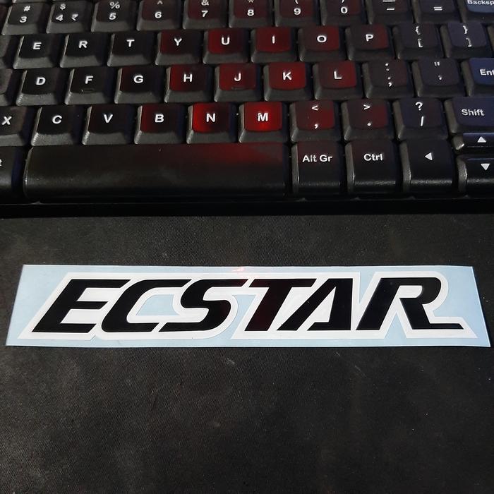 Promo Cutting Sticker ECSTAR 16x3cm SUZUKI - HITAM LIST PUTI - Kota ...