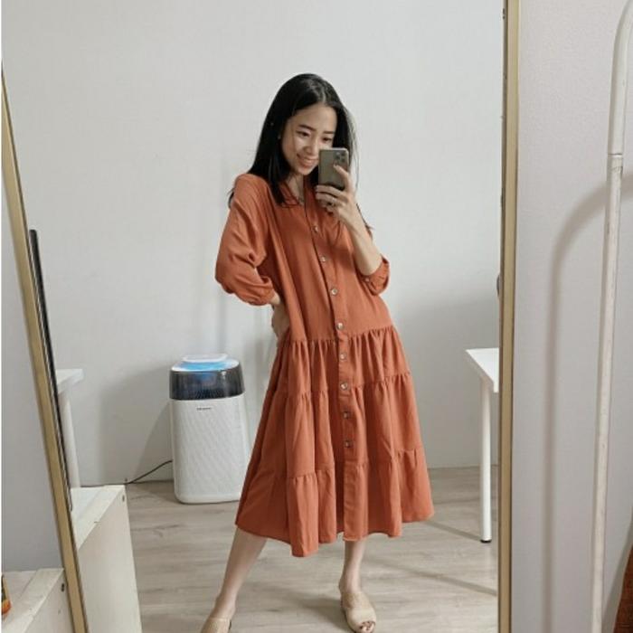 Jual Maven Leanore Midi Dress Teracotta New with tag - Kota Surabaya ...