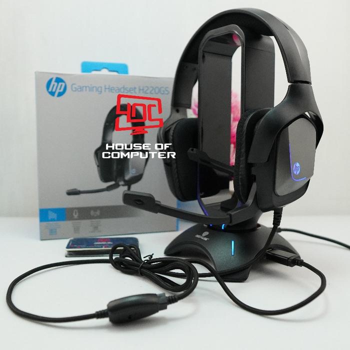 Jual Headset Gaming HP H220GS The Real 7.1 Surround Blue LED USB Wired ...
