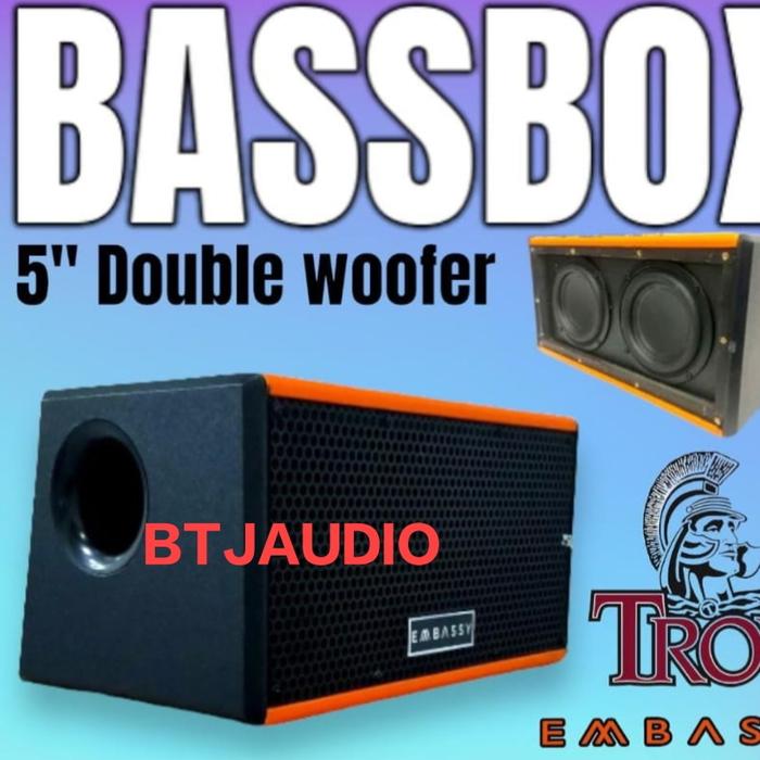 Jual SUBWOOFER AKTIF MODEL BASSBOX EMBASSY TROY DOUBLE SUBWOOFER 5 INCH ...