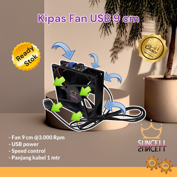 Jual kipas DC USB 5V - 9x9x2.5 cm - Kota Surabaya - Suncell | Tokopedia