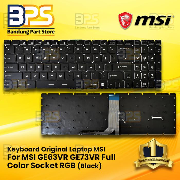 Jual Keyboard Original For MSI GE63VR GE73VR Full Color Soket RGB ...