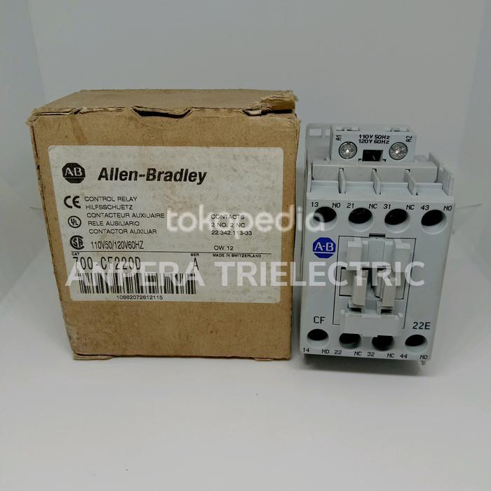 Jual ALLEN-BRADLEY 700-CF220D MAGNETIC CONTACTOR 2NO 2NC 110V 700 ...