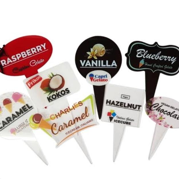 Jual ice cream varian custom model bentuk nama tulisan rasa flavour es ...