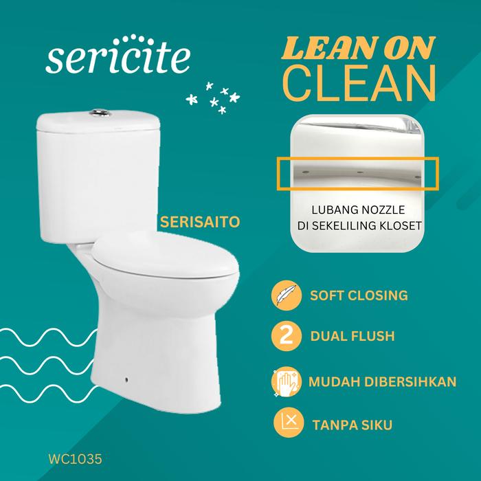 Jual Kloset Sericite 1035 + Jet Shower Semprotan + Tutup Pelan model ...
