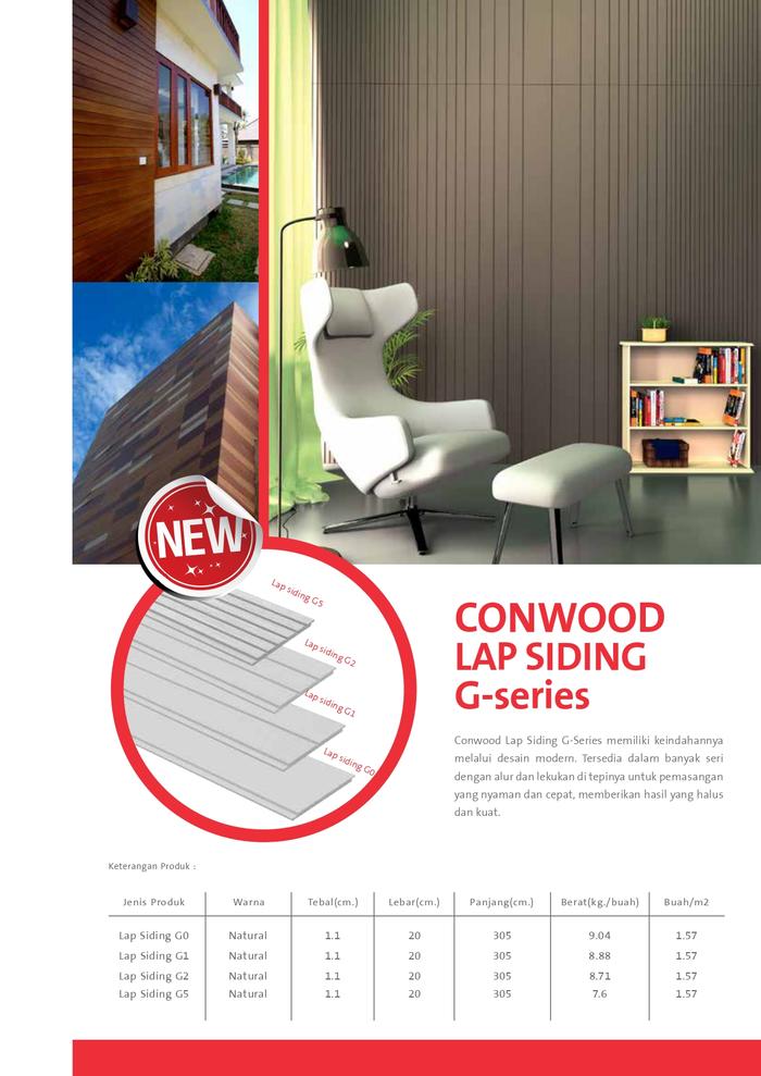 Jual Panel Dinding Outdoor/Indoor Conwood Lap Siding G Series - Jakarta ...