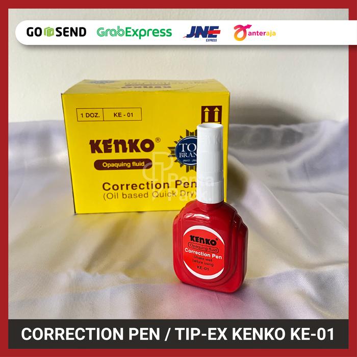 Jual Correction Pen / Tip-Ex Cair - KENKO KE-01 / Merah Tipe X Fluid - Kota Bekasi - Penta Pack ...