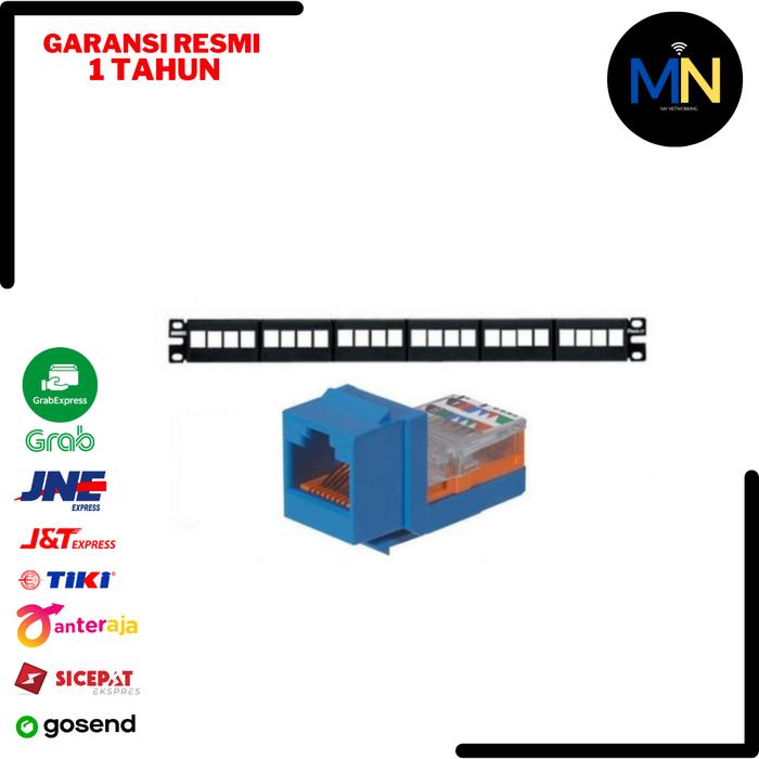 Jual Panduit Netkey Patchpanel NKFP24Y 24 Port + Modular Jack Cat5 ...