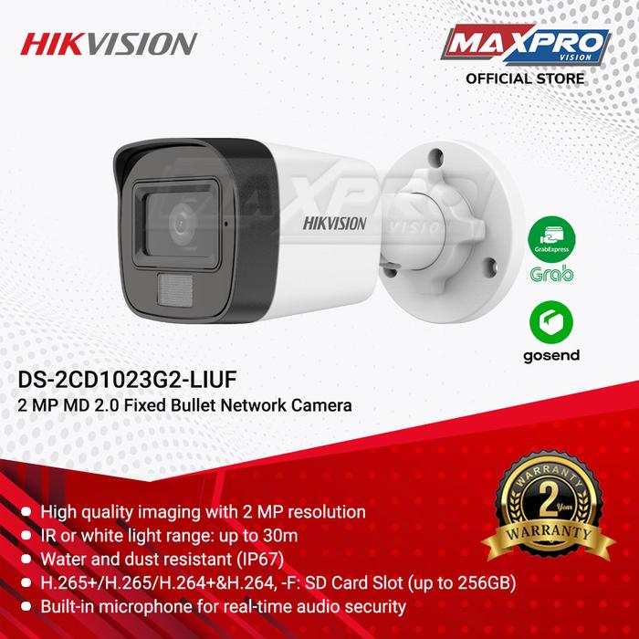 Jual DS-2CD1023G2-LIUF - HIKVISION IP CAMERA 2MP BULLET AUDIO MICRO SD - Jakarta Barat - Maxpro ...