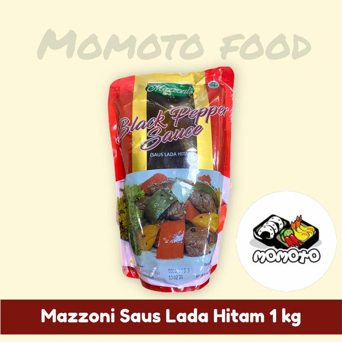 Jual MAZZONI Saus Blackpepper Barbeque Lada Hitam BBQ 1 kg Saos Bakar ...