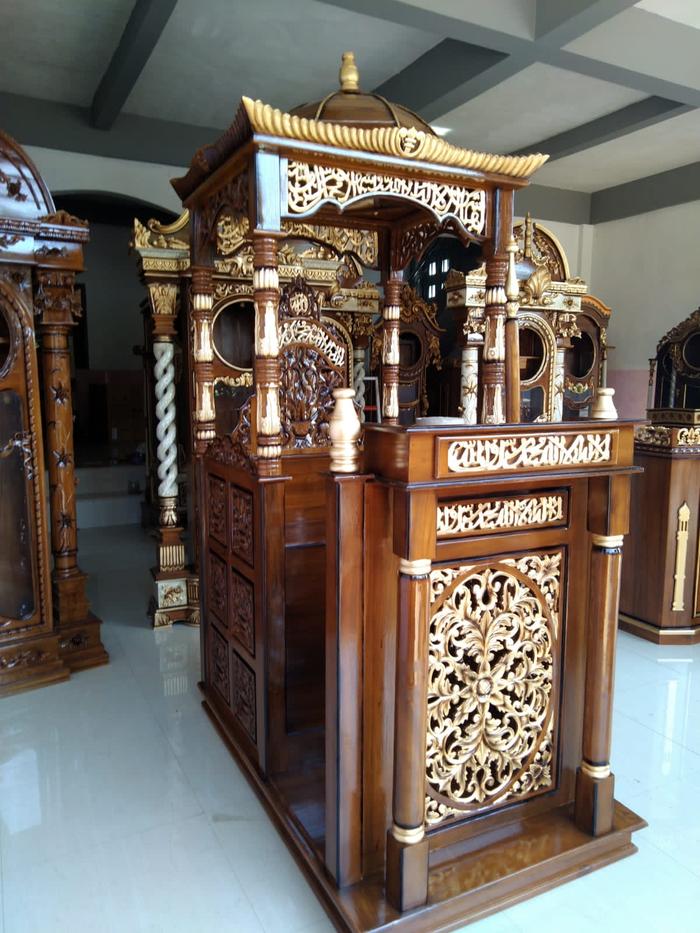 Jual Mimbar masjid dengan tiang mimbar kayu jati terlaris - Kab. Jepara ...