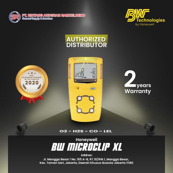 Jual GAS DETECTOR HONEYWELL BW MICROCLIP XL 02, H2S, CO, LEL - Jakarta ...