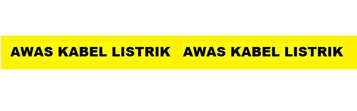 Jual awas kabel listrik warning tape barricade,garis pita batas polisi ...