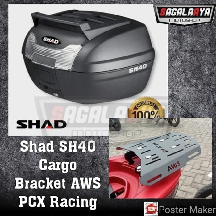 Jual Promo Paket Box Shad 40 SH40 cargo Bracket AWS Honda PCX 150 160 ...