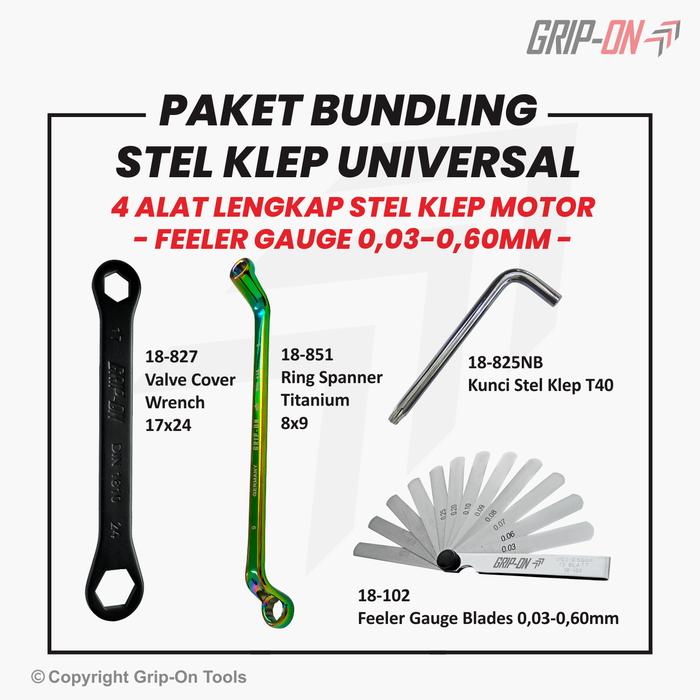Jual Paket 4 Alat Lengkap Grip-On Stel Klep Motor Universal - Bundling ...