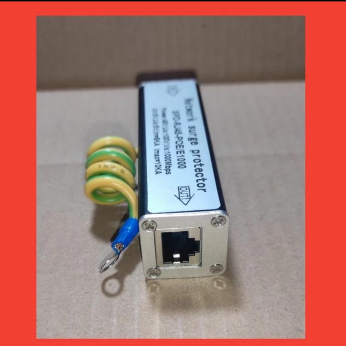 Jual network surge protector anti petir POE 1000mbps SPD -rj45-POE ...