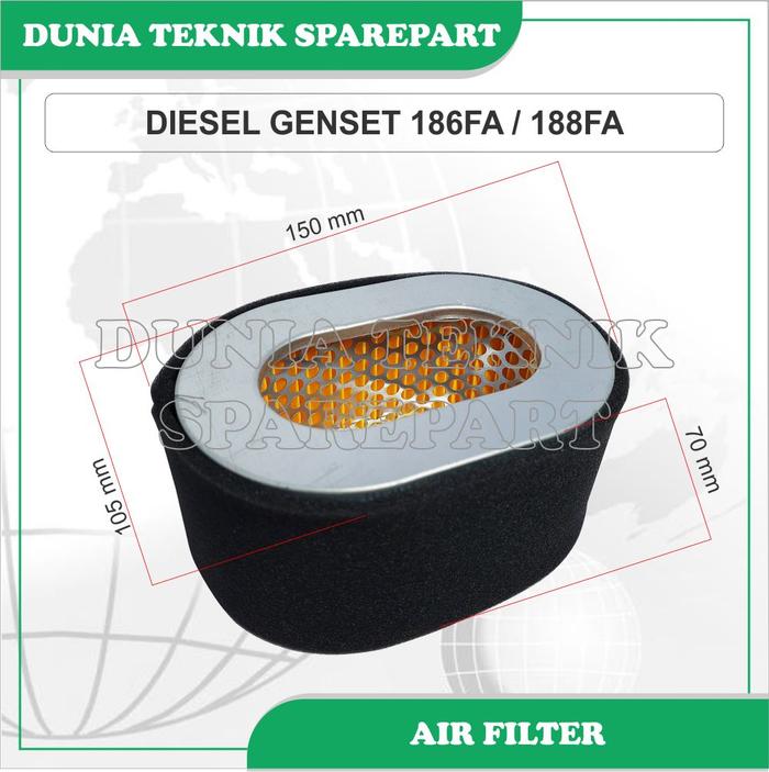 Jual 186FA / 188FA AIR FILTER, ELEMENT AIR CLEANER, ELEMEN SARINGAN ...
