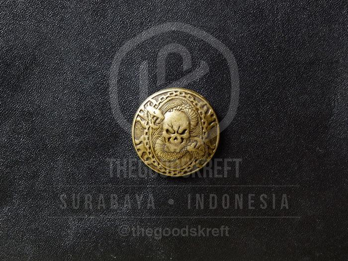 Jual Coin Conchos Tengkorak Ular Leather Craft Tutup Snap Button 30mm ...