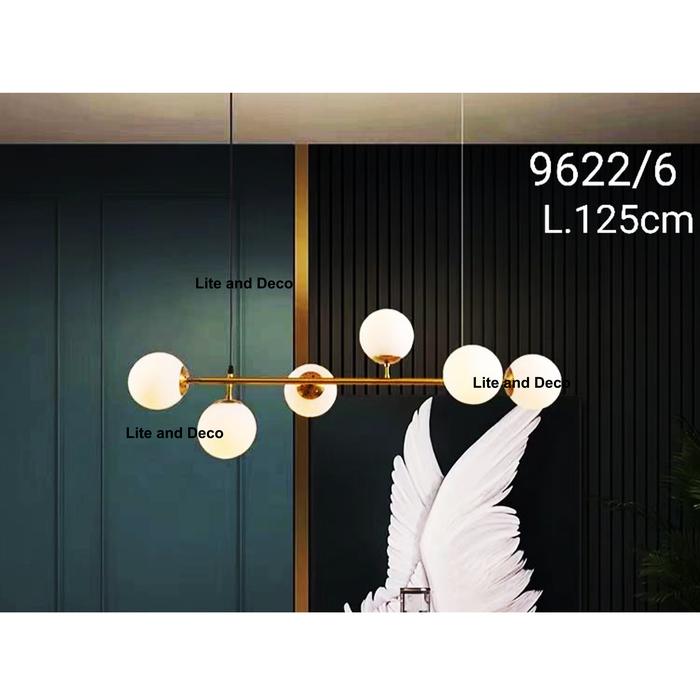 Jual LAMPU GANTUNG RUANG TAMU KACA SUSU 6 LAMPU MINIMALIS - Jakarta ...