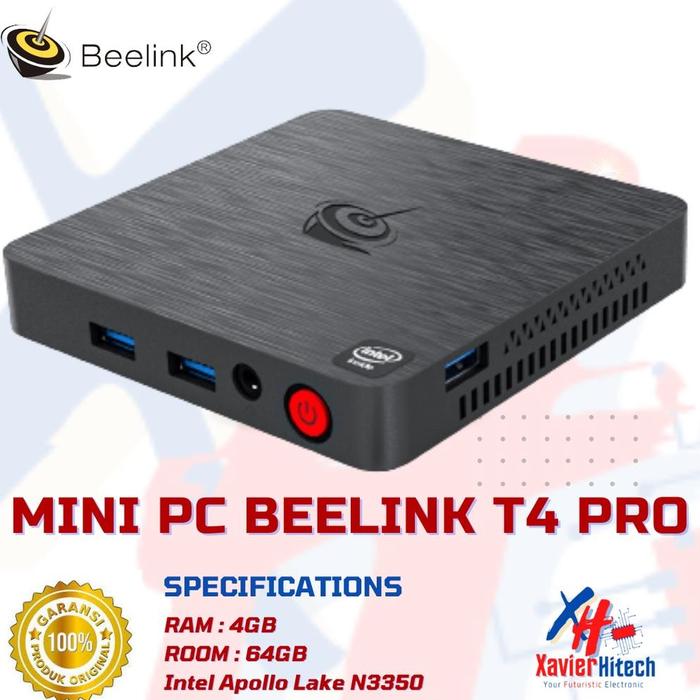 Jual Beelink T4 Pro Mini PC Intel celeron N3350 4/64GB Dual 4K Windows ...