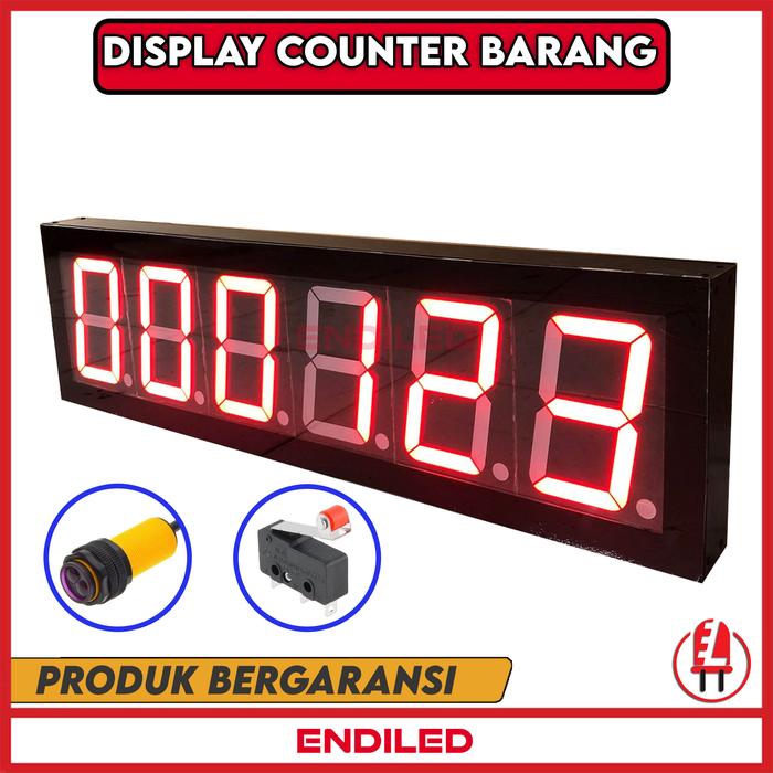 Jual LED DISPLAY COUNTER UP DIGITAL SEVEN SEGMENT - 6 DIGIT - Kota ...