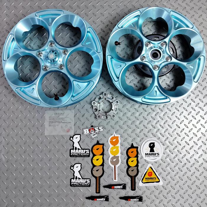 Promo Velg Marus W225 12inc Ice Blue Front & Rear Vespa Sprint Prima ...