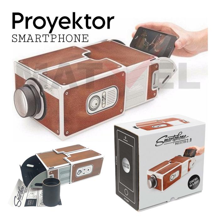 Jual Proyektor Smartphone Hp Phone Projektor Portabe Layar Cardboard 2. ...