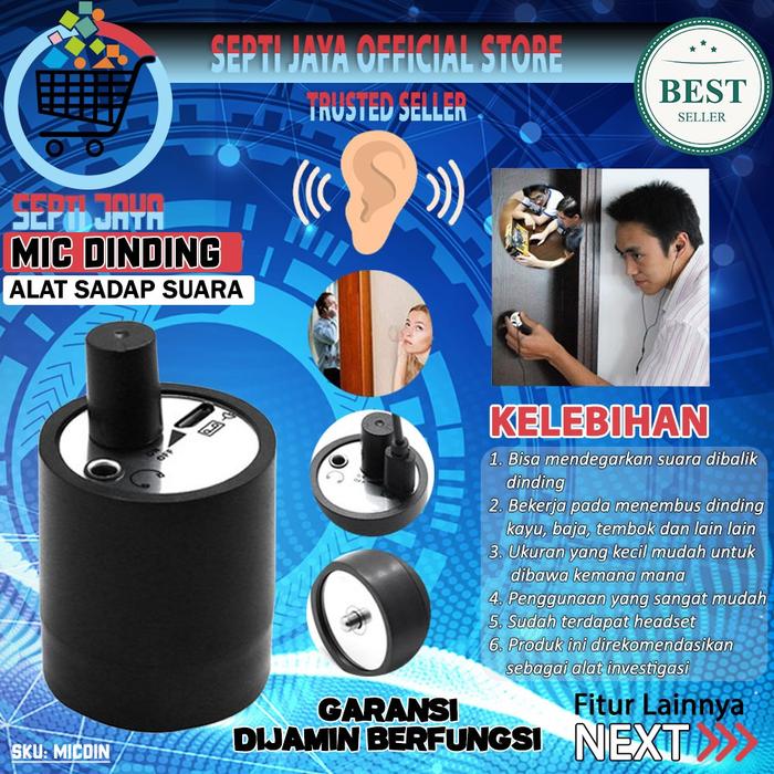 Promo Mini Spy Bug Wall Home Microphone Alat Pendengar Suara Tembus ...