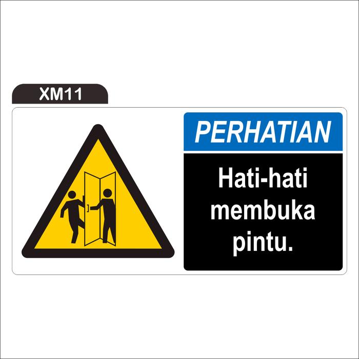 Jual RAMBU HATI-HATI MEMBUKA PINTU - L : 60X30 CM, STICKER ONLY - Kota ...