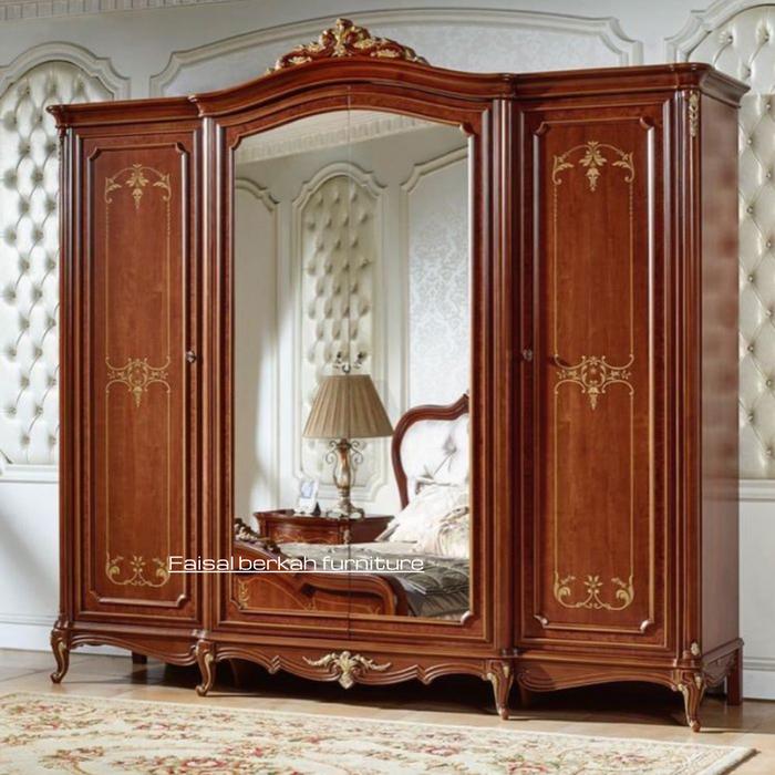 Jual Almari pakain 4 pintu kayu jati ukiran minimalis, lemari baju ukir new - Kab. Jepara ...