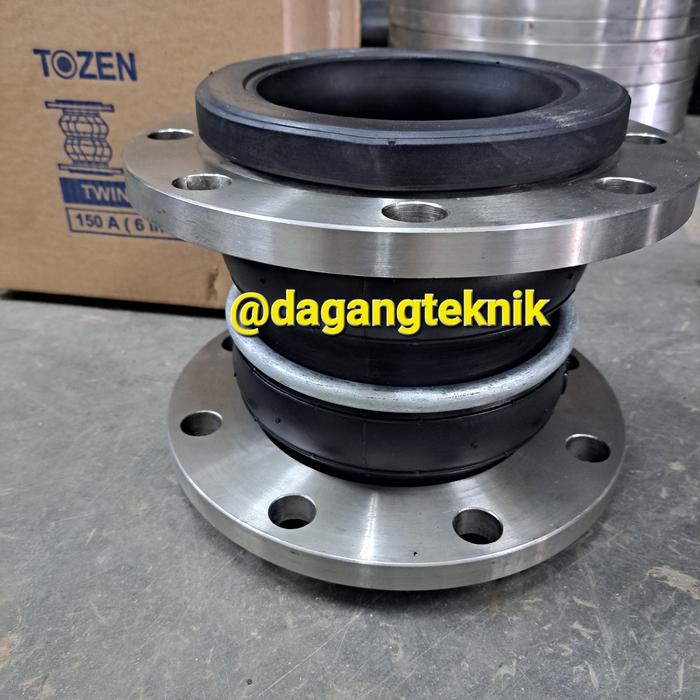 Jual Rubber Flexible Joint Twinflex TOZEN 6 inch JIS 10K SS 304 ...