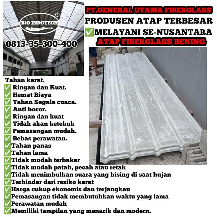 Jual atap fiberglass gelombang. atap bening. atap transparant. atap ...