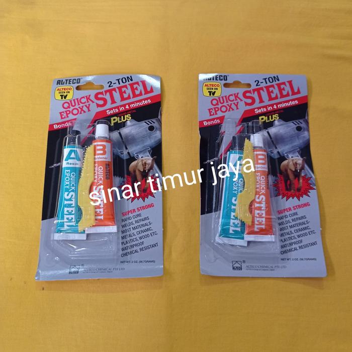 Jual Lem Alteco 2 Ton Quick Epoxy Steel 56.7g lem besi kayu aluminium baja - Jakarta Barat ...