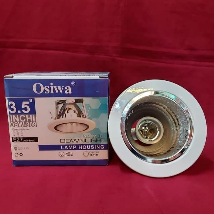 Jual Fitting / Kap Lampu Downlight Tanam OSIWA 3.5 Inch Putih - Kota ...