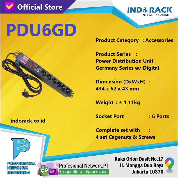 Promo PDU 6 OUTLET DIGITAL DISPLAY - POWER DISTRIBUTION UNIT INDORACK ...