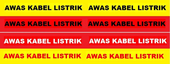Jual warning tape barricade awas kabel listrik,garis pita batas polisi ...