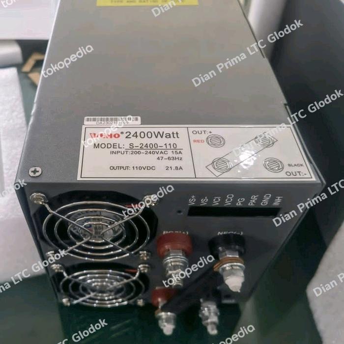 Jual WEHO Power Supply SMPS S-2400-110 input 220Vac output 110Vdc 21,8A ...