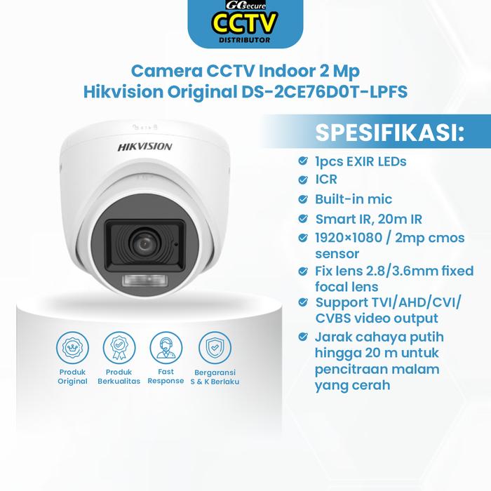 Jual CAMERA INDOOR HIKVISION DS-2CE76D0T-LPFS - Kota Bogor - Go secure ...