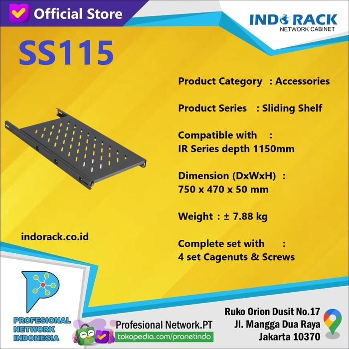 Promo SLIDING SHELF DEPTH 750MM SS115 - RACK ACCESSORIES RAK SERVER ...