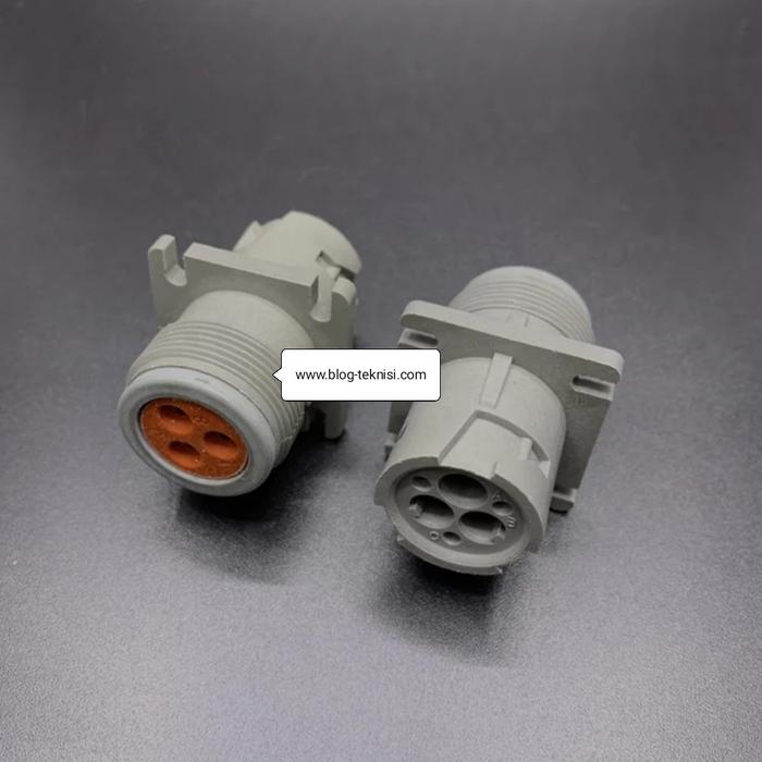 Jual HD10-3-96P Male 3 Pin Connector Set Deutsch with Mounting Flange ...