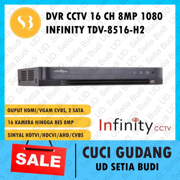 Jual DVR CCTV Infinity 16 Channel 8MP H.265 Pro 1080p TDV-8516-H2 Baru ...