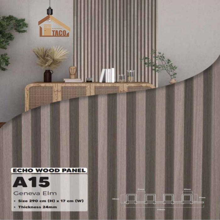 Jual partisi dinding A15 geneva elm ECHO WOOD kisi kisi tebal 2,4cm ...
