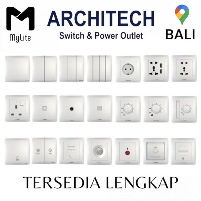 Jual Saklar Stop Kontak Dimmer Architech Infinity White A63 SERIES - 1 GANG 1 WAY - Kota ...