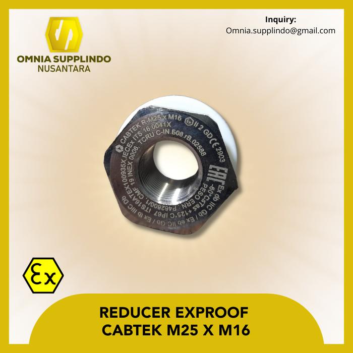 Jual Reducer Exproof CABTEK M25 x M16 Brass Nickel Plated (BNP ...