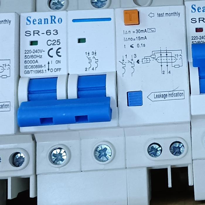 Jual rcbo 2pin pengaman arus bocor RCBO mcb ac 25A 32A 40A 50A 63A RCBO ...